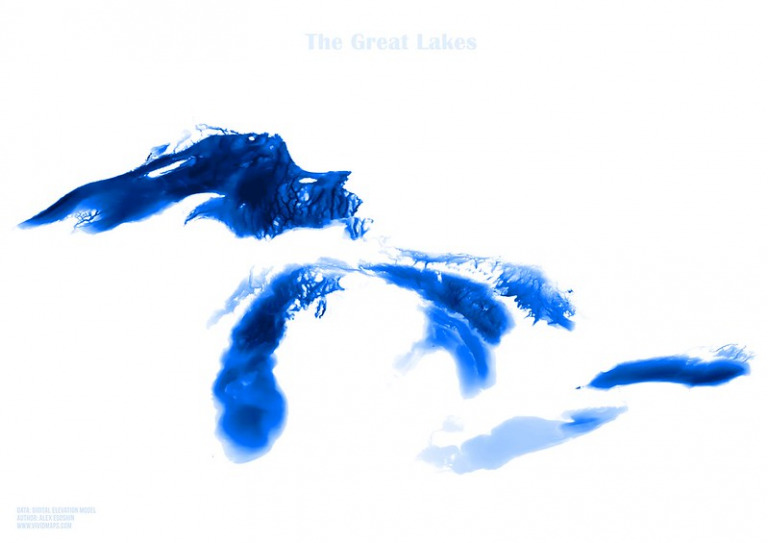 Maps of the Great Lakes - Vivid Maps