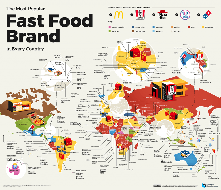 The Most Popular Brand In Every Country, Mapped - Vivid Maps
