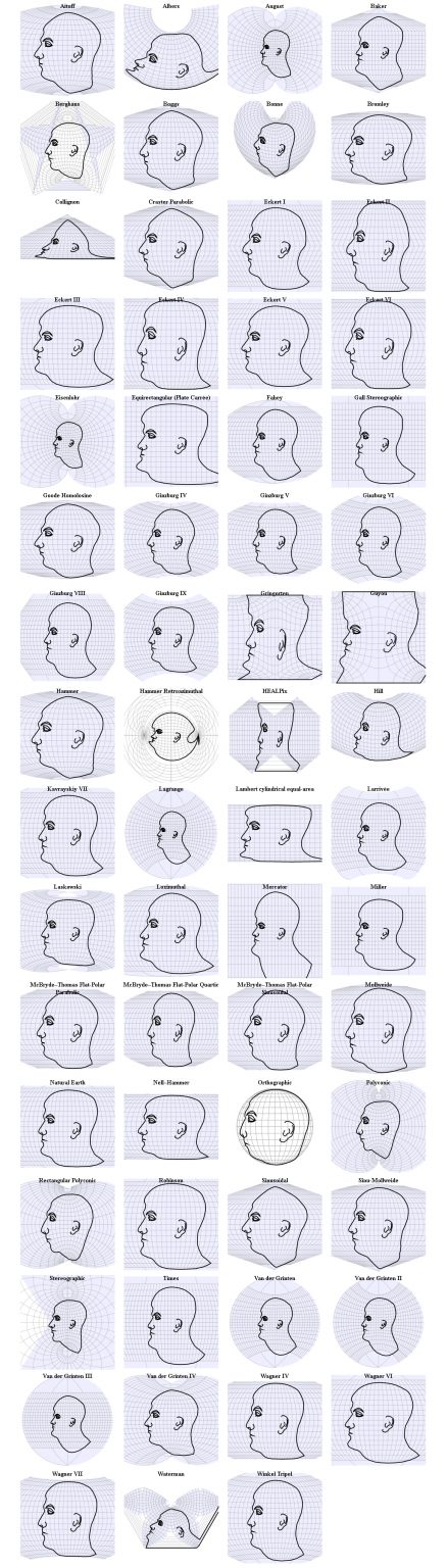 How different map projection distorts the globe - Vivid Maps