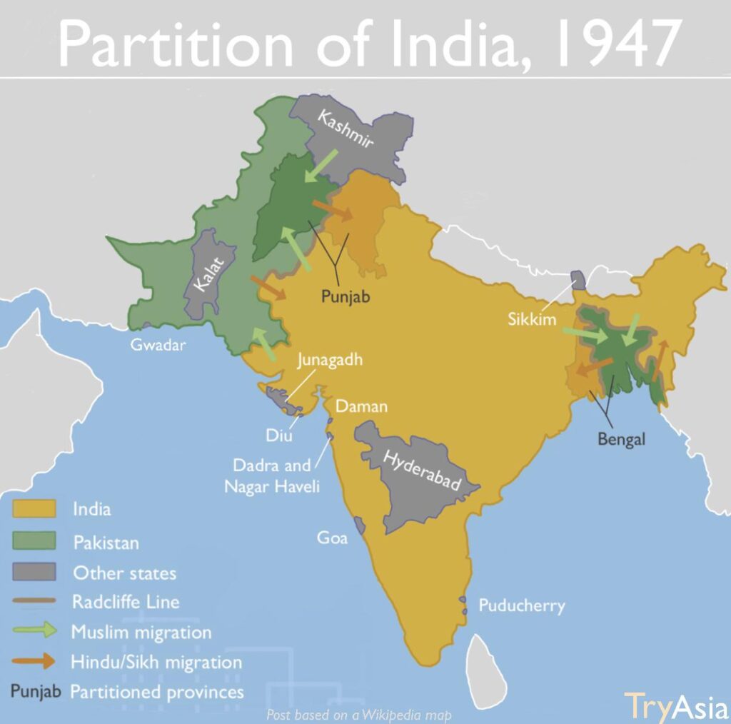 India Map In 1947