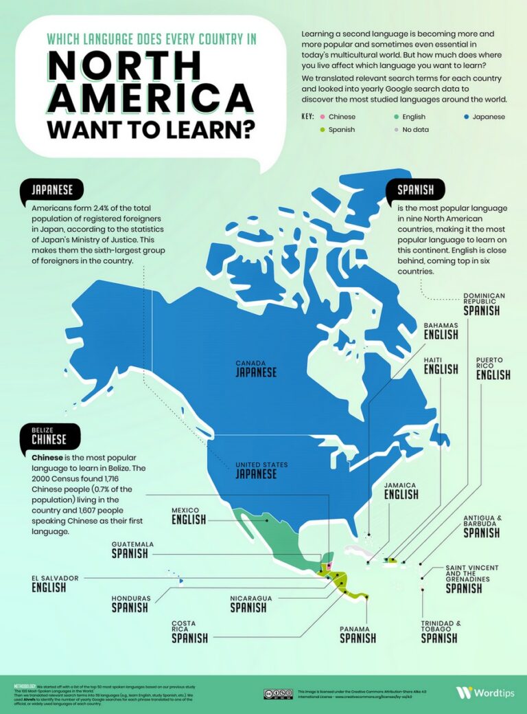 Which language does every country want to learn? - Vivid Maps
