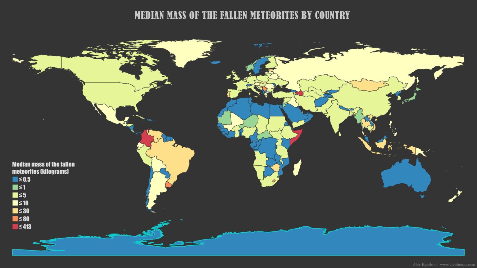 Every recorded meteorite to have struck Earth mapped - Vivid Maps