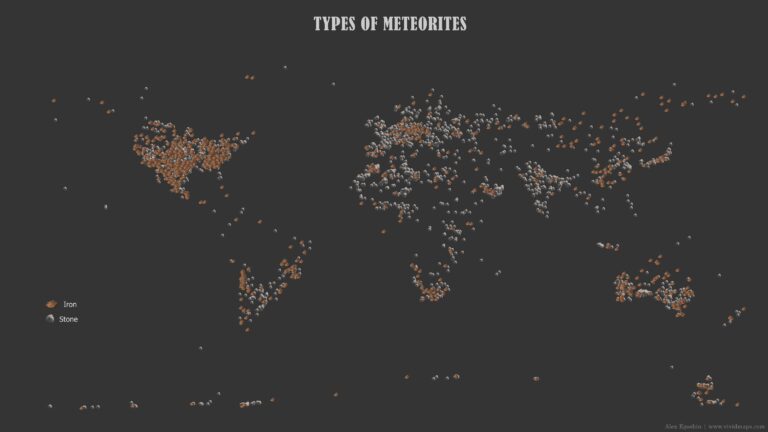 Every recorded meteorite to have struck Earth mapped - Vivid Maps