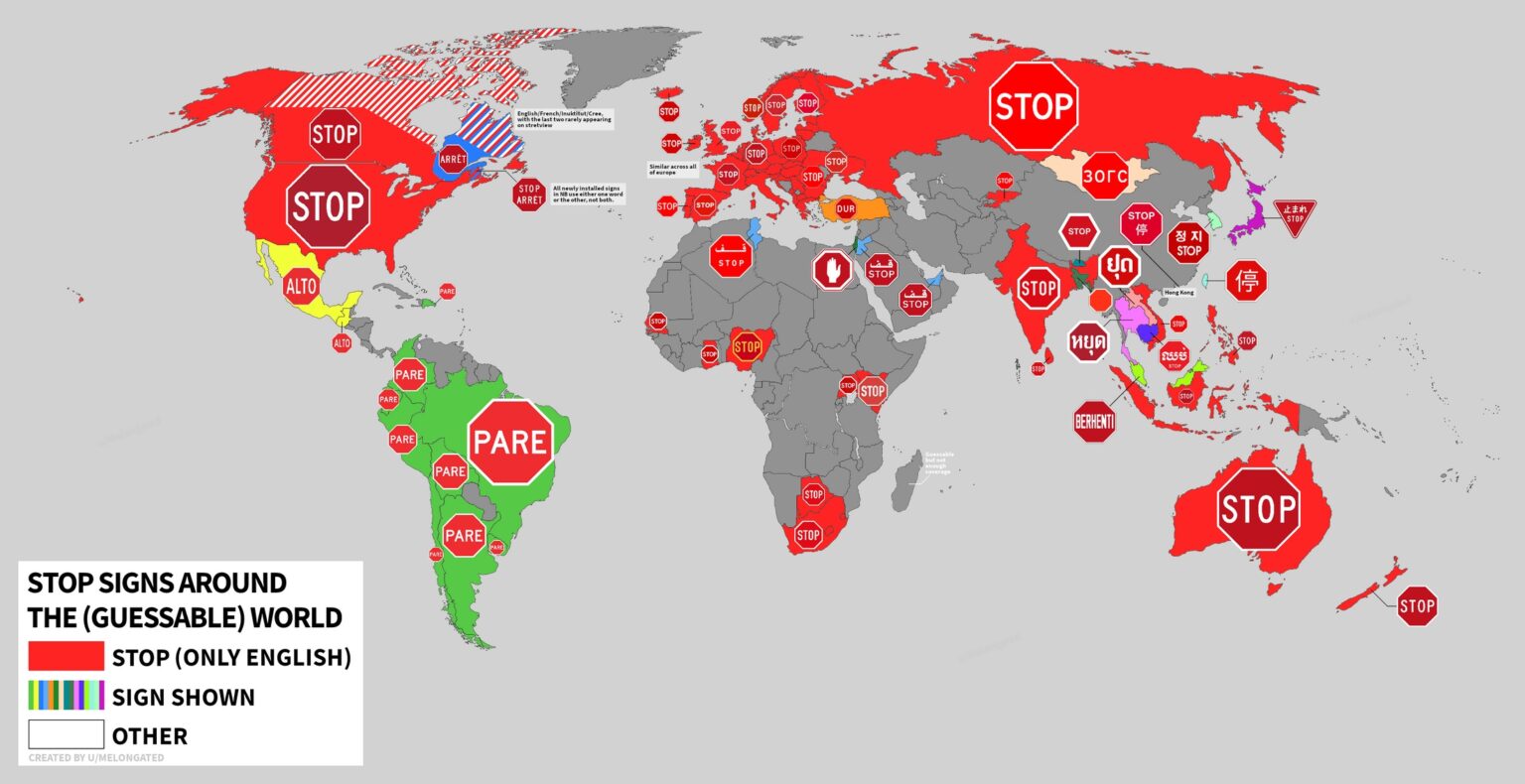 What traffic rules are different in different countries - Vivid Maps