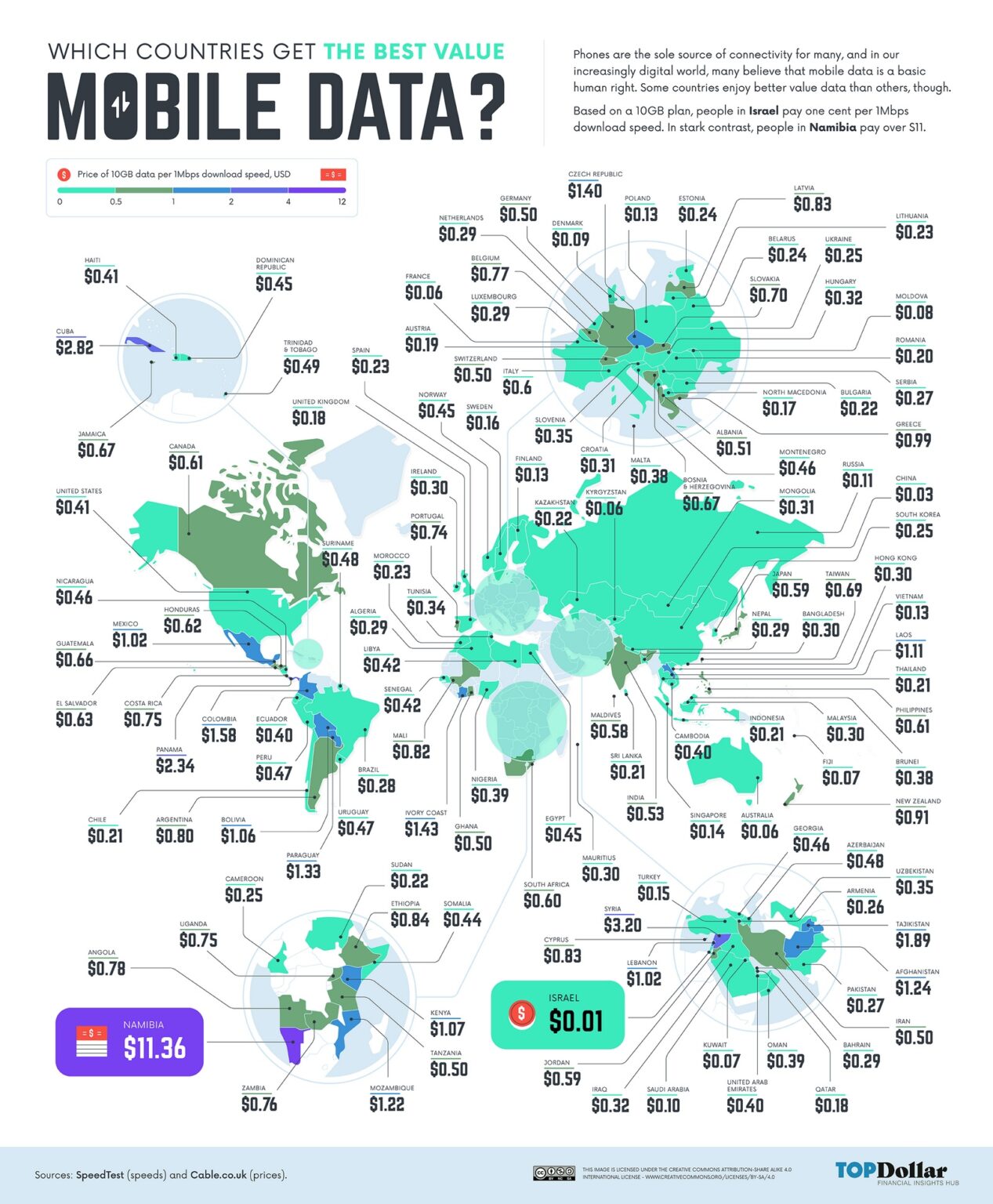 Maps reveal what countries have the most affordable mobile data - Vivid ...