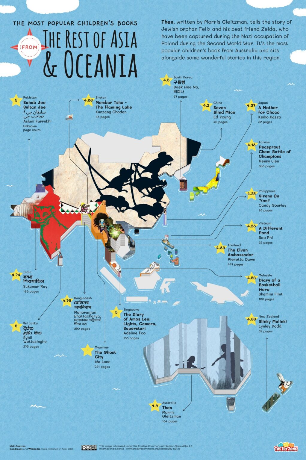 The most popular children's book from every country mapped - Vivid Maps