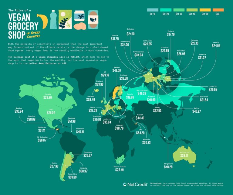 The Cost of Essential Food Around the World - Vivid Maps