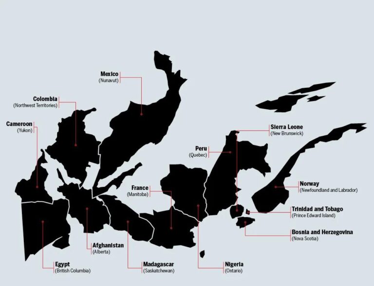 The size of Canada compared to the size of other countries - Vivid Maps
