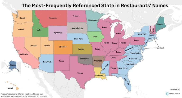 The most and least favorite US state of each state mapped - Vivid Maps