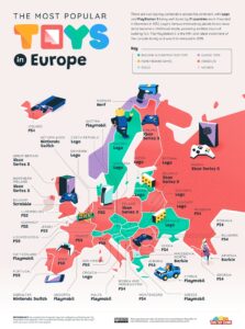 Every country's favorite toys, consoles, and board games mapped - Vivid ...