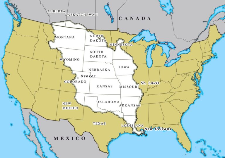 Louisiana purchase mapped - Vivid Maps