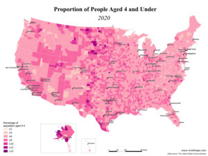 U.S. population aged 0-4 year - Vivid Maps