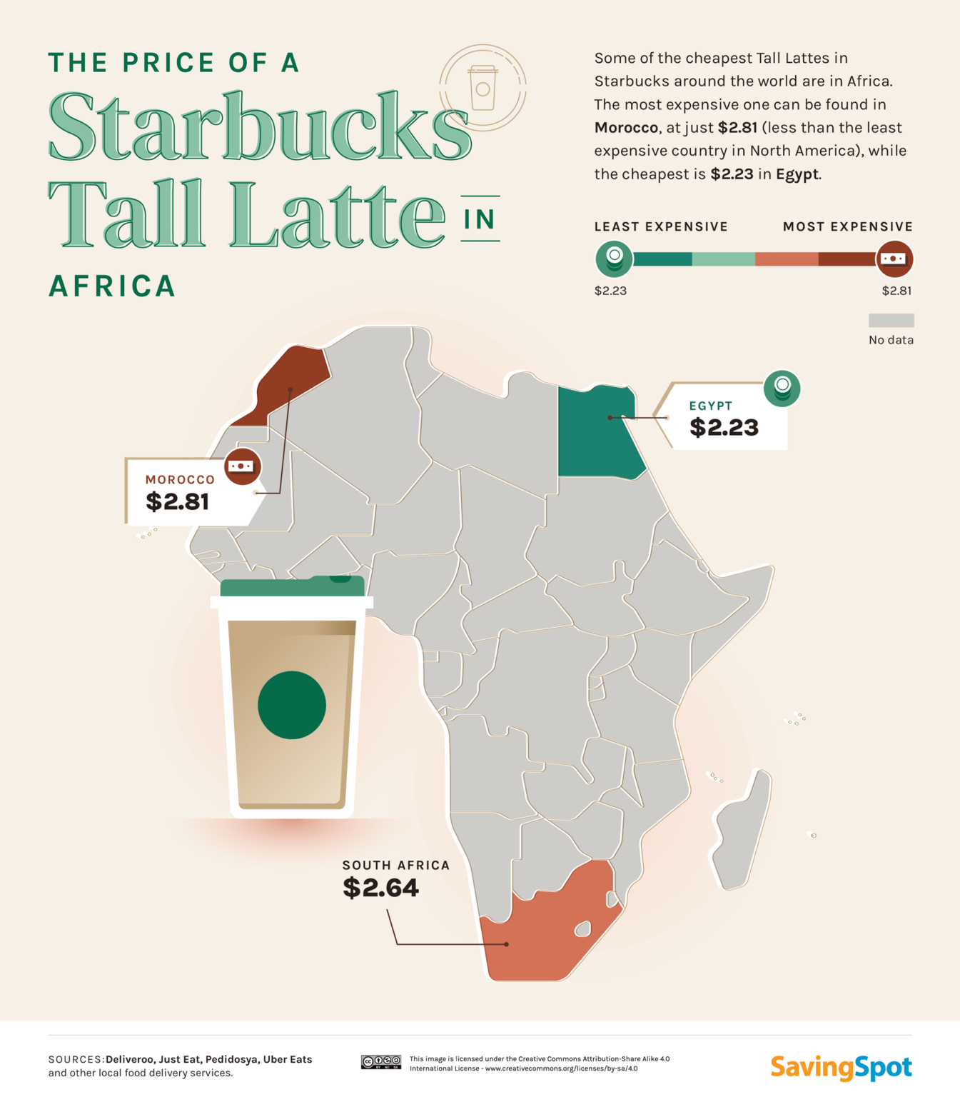 The Price of Starbucks in Every Country Mapped - Vivid Maps