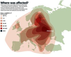 Chernobyl disaster mapped - Vivid Maps
