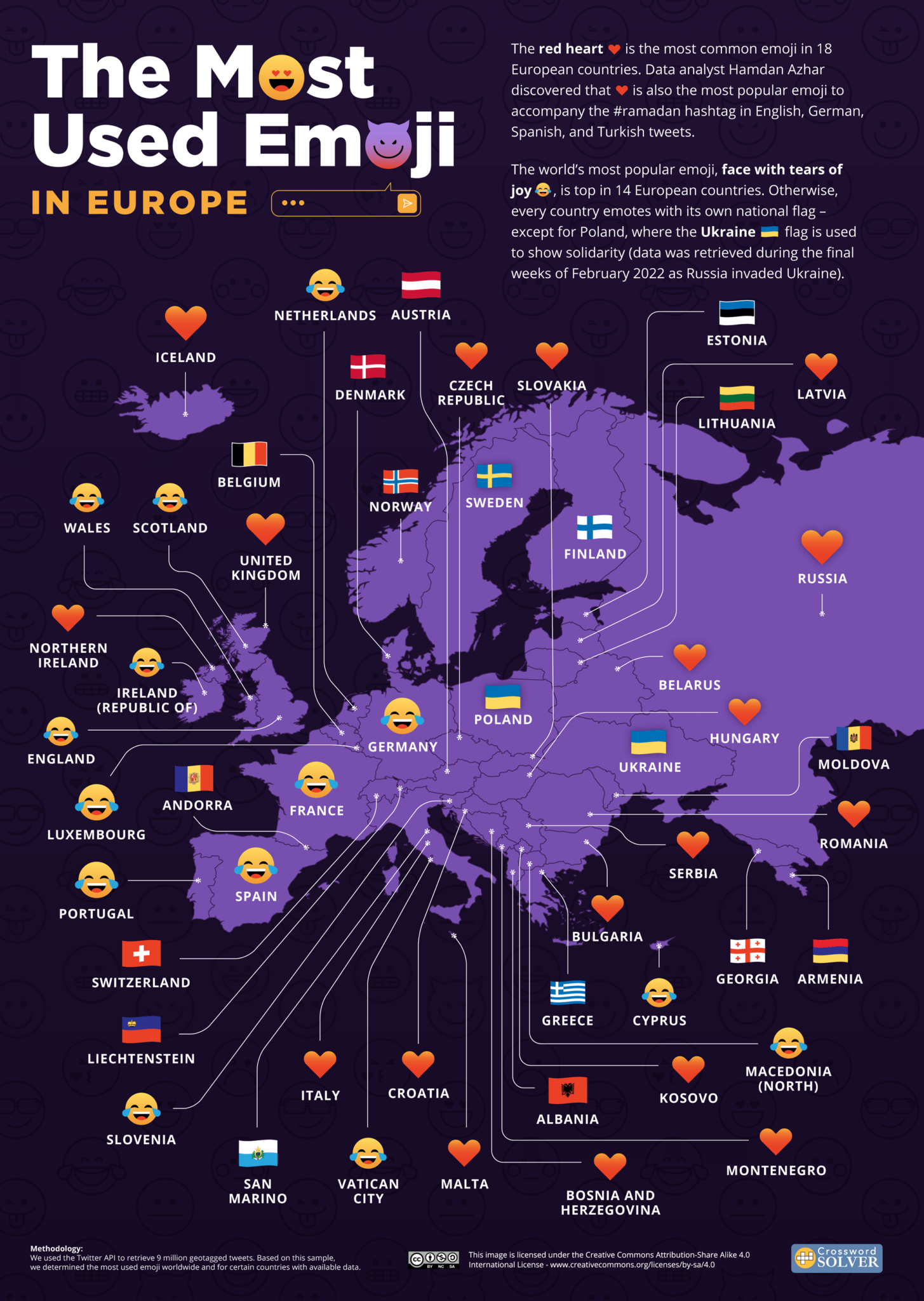 The Most Used Emoji on Twitter in Every Country Mapped - Vivid Maps