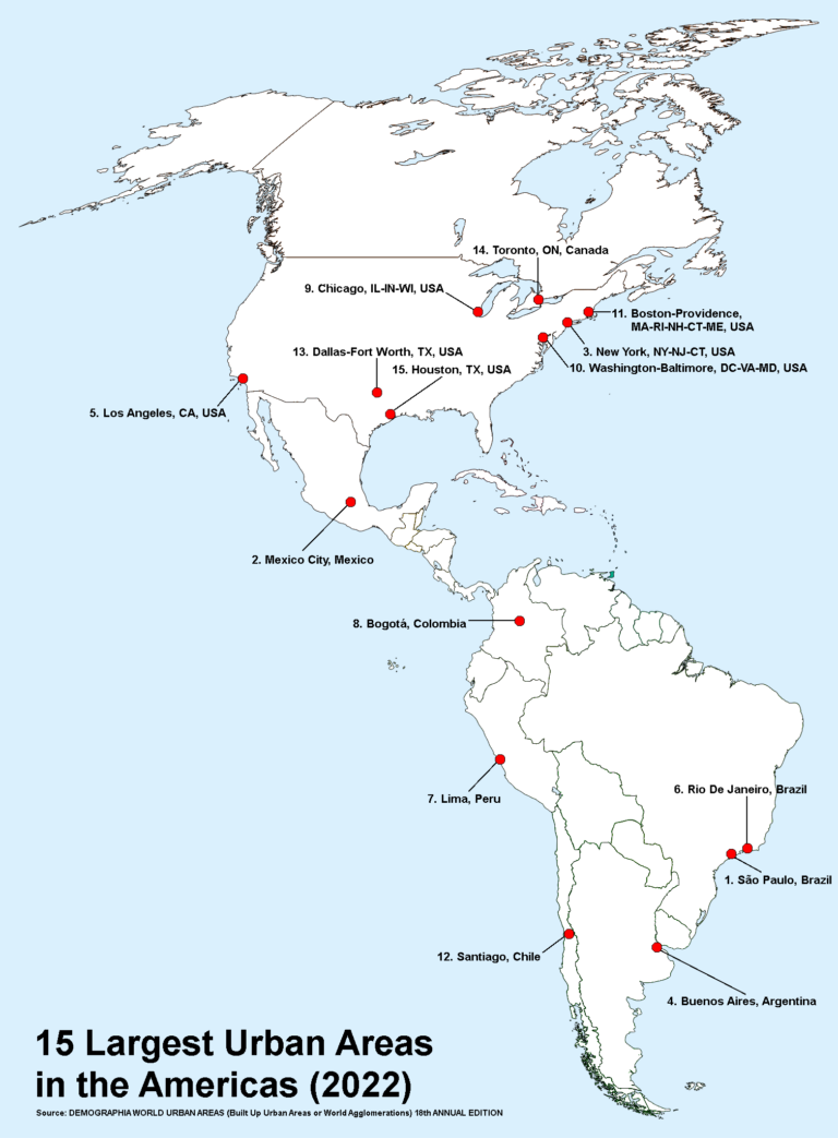 Geography facts about Americas - Vivid Maps