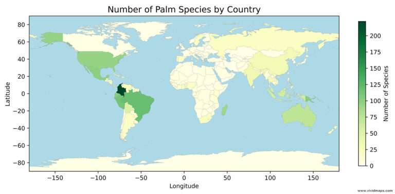 Which country has the most palm species? - Vivid Maps