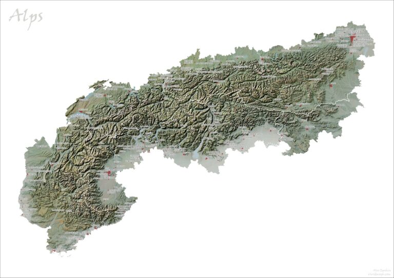 The Alps in maps - Vivid Maps