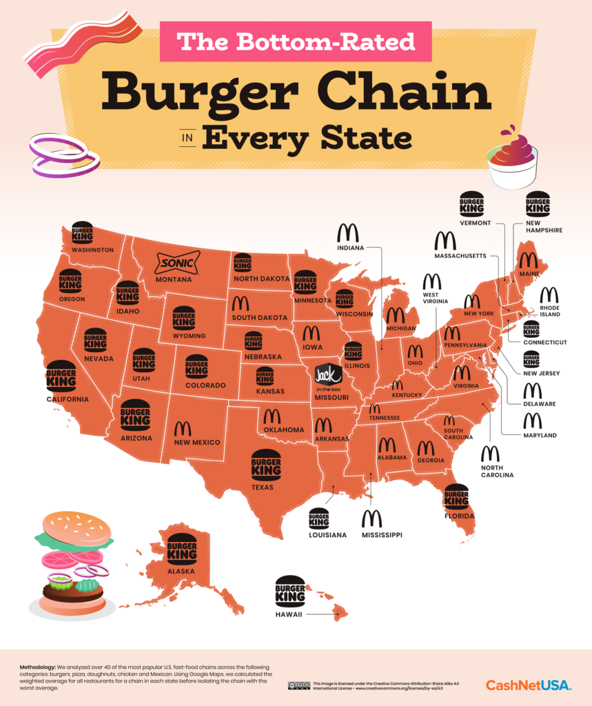 The best (and worst) rated fast-food chains across the United States ...