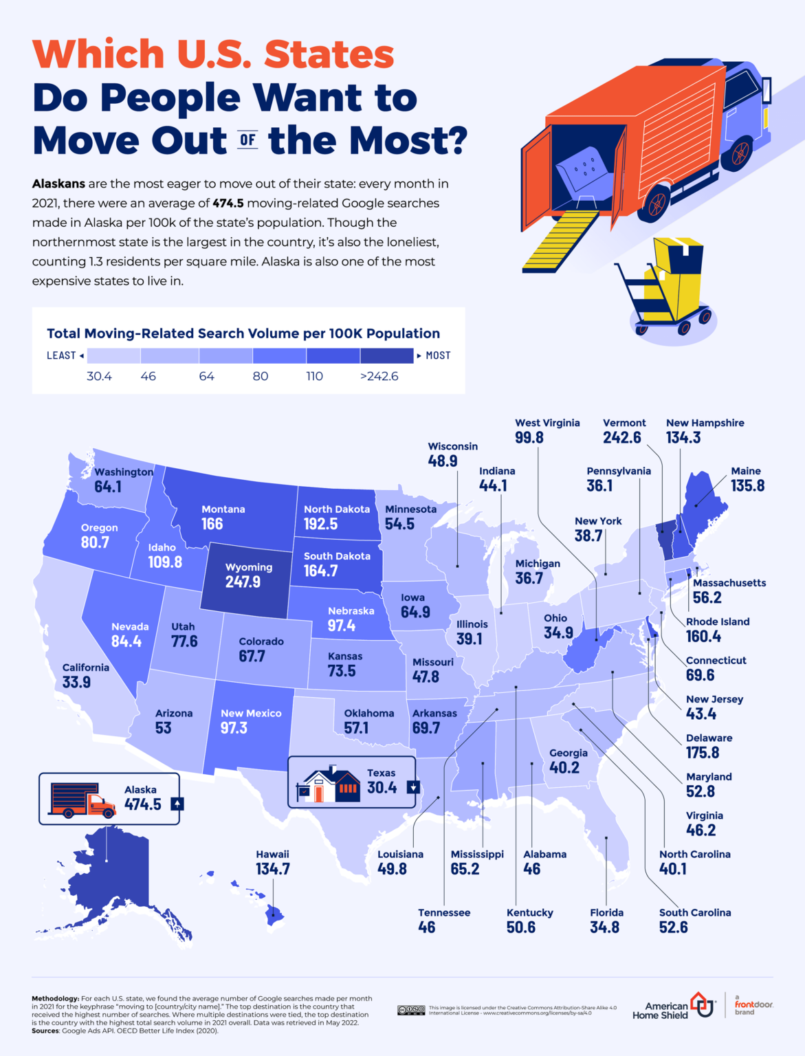 Maps reveal the places that Americans want to move to the most - Vivid Maps