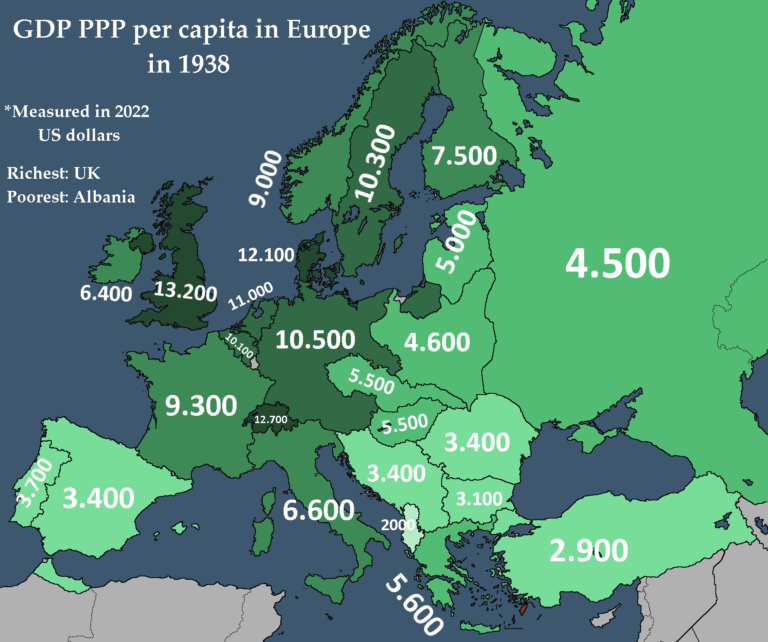 Economic Power Before World War II - Vivid Maps