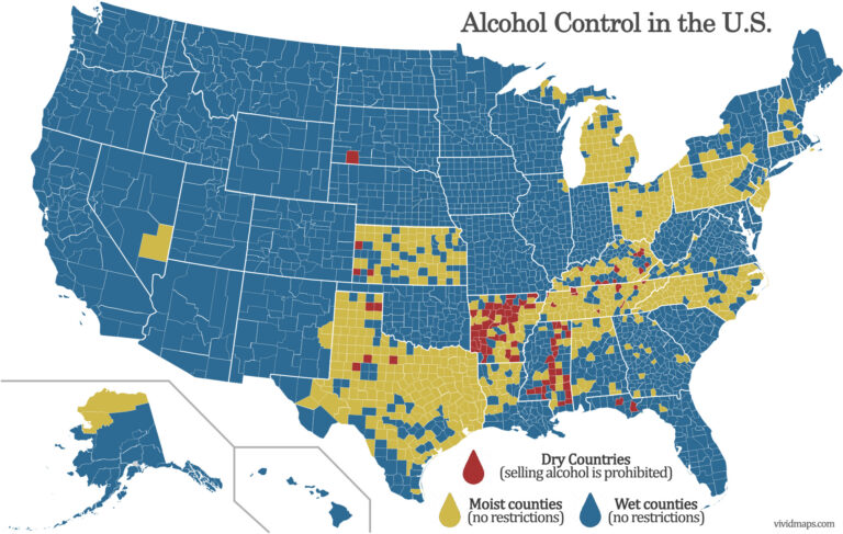 Alcohol legislation in the United States - Vivid Maps