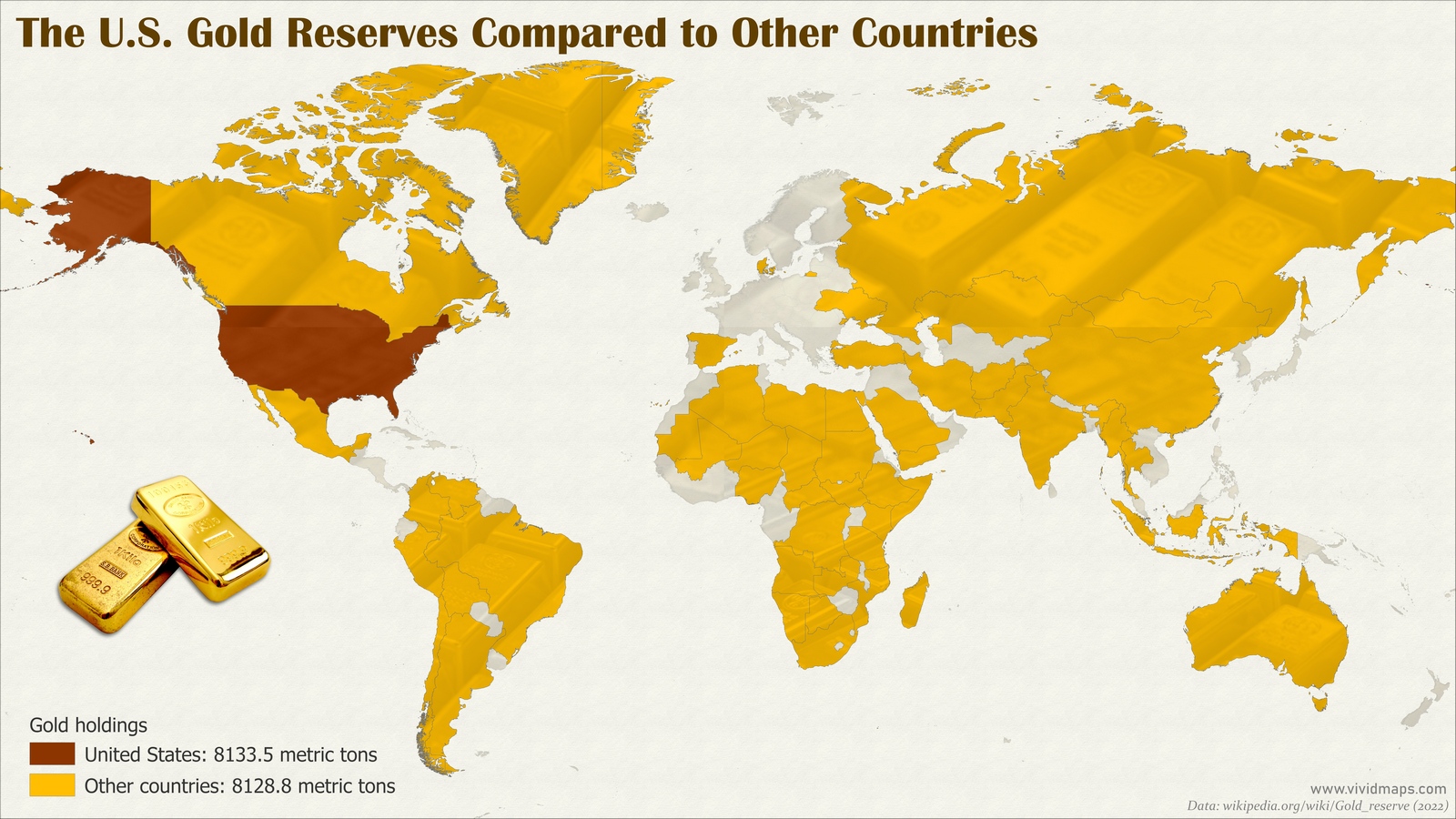 The Countries With The Largest Gold Reserves Mapped Vivid Maps The Countries With The Largest Gold Reserves Mapped Vivid Maps