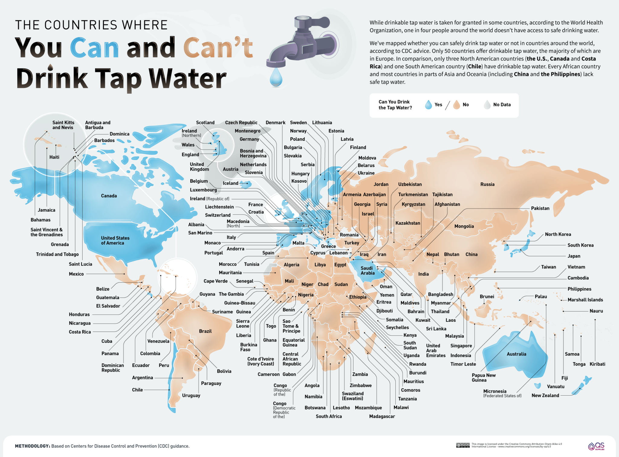 Where is Tap Water Safe (and Unsafe) to Drink? - Vivid Maps