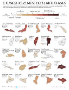 The world's most populated islands - Vivid Maps