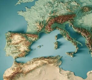 Raised-Relief Maps of Europe - Vivid Maps