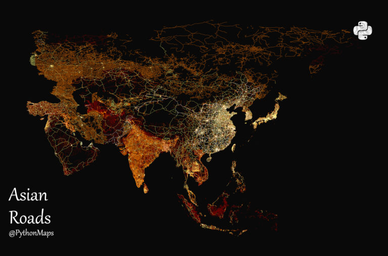 All the World’s Roads Mapped - Vivid Maps