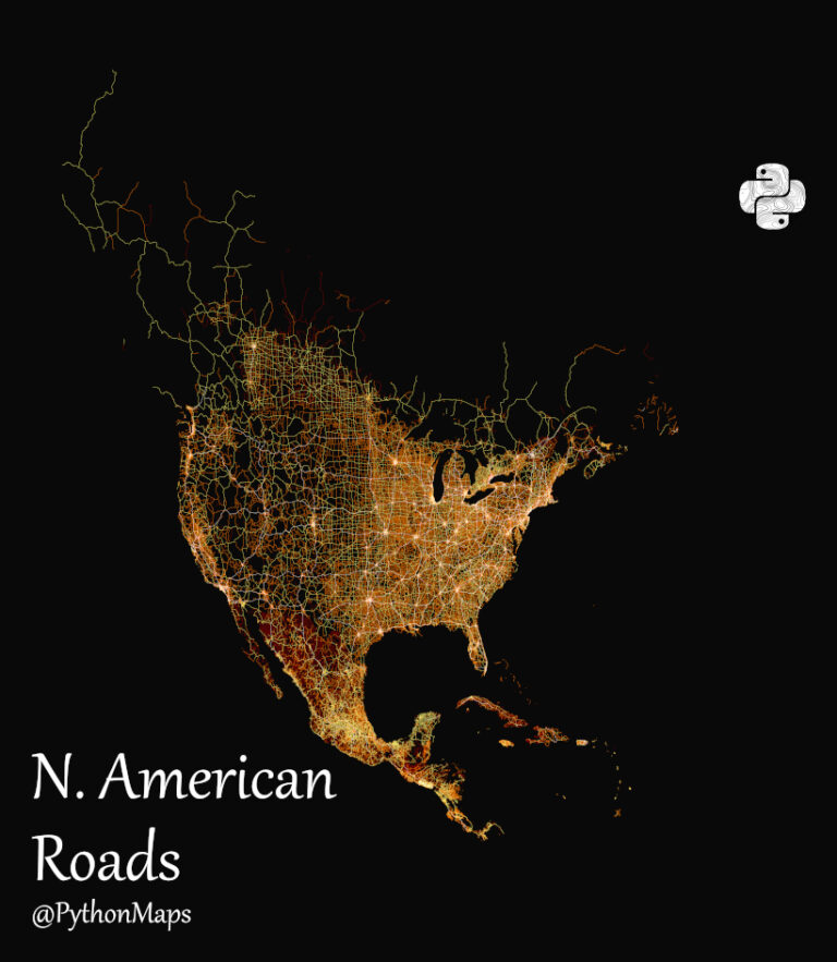 All the World’s Roads Mapped - Vivid Maps