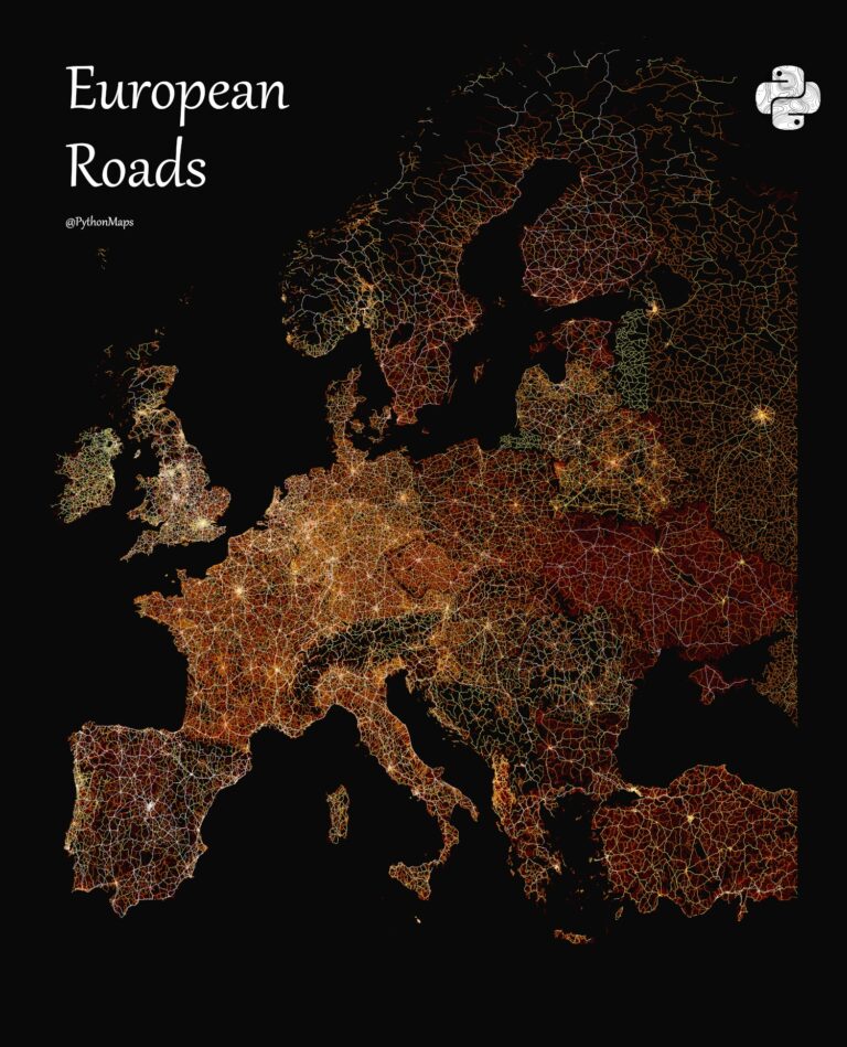 All the World’s Roads Mapped - Vivid Maps