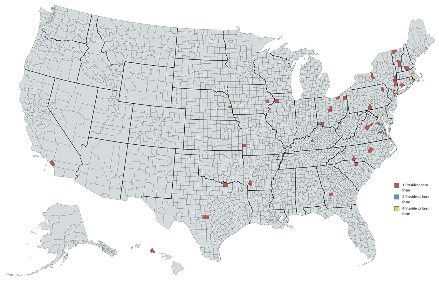 Where every U.S. President was Born? - Vivid Maps