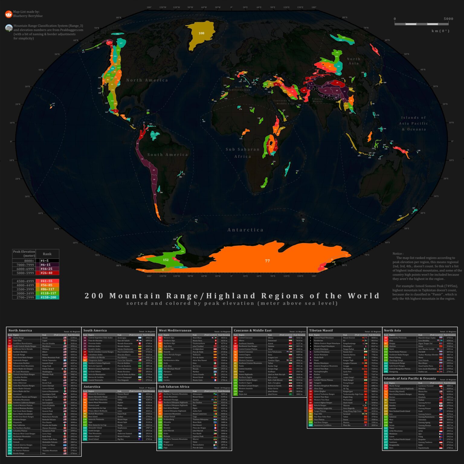 Mountain Ranges and Systems of the World Mapped - Vivid Maps