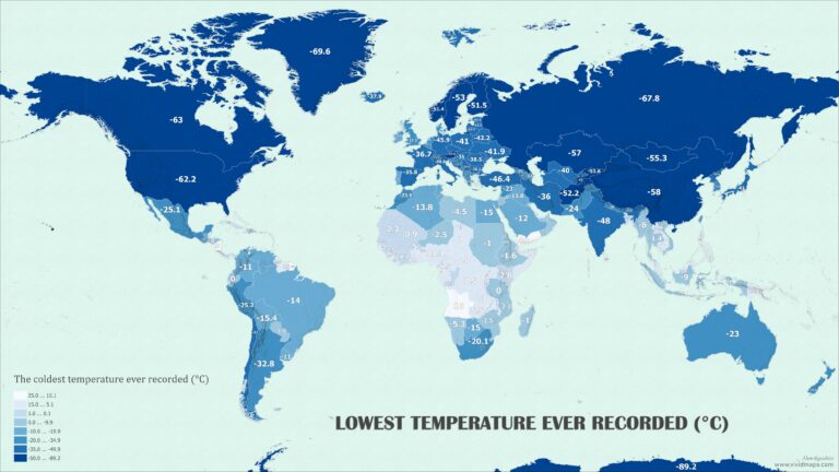 The Hottest Temperatures Around The World Mapped - Vivid Maps