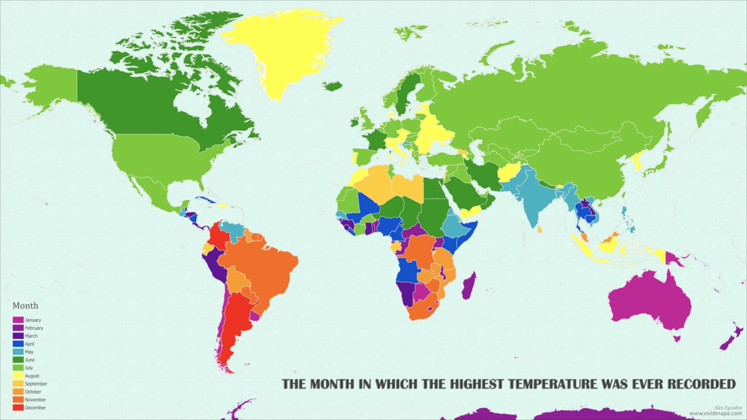 The Hottest Temperatures Around The World Mapped - Vivid Maps