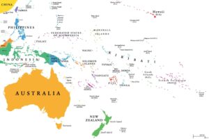 Map of Oceania - Vivid Maps