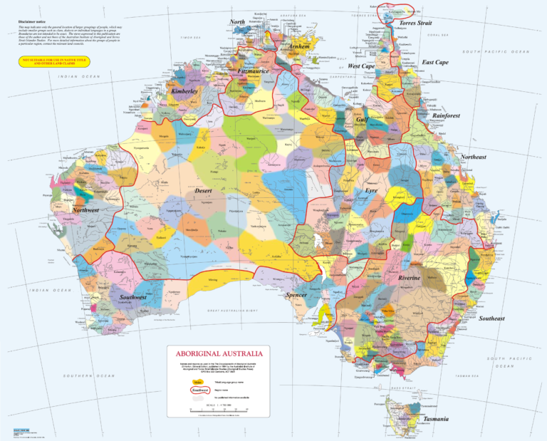 A map of the indigenous languages of Australia - Vivid Maps