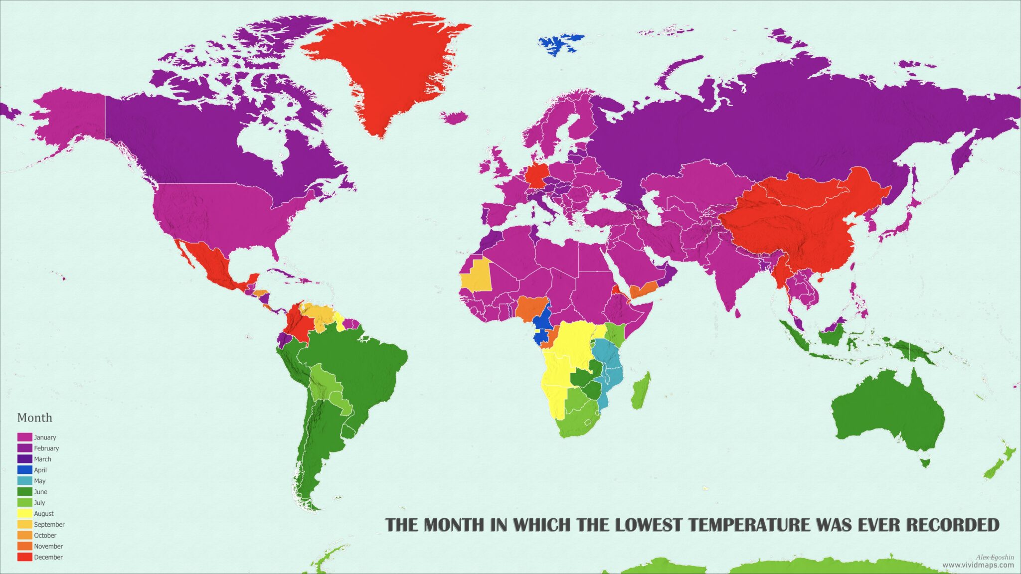 The Coldest Temperatures Around The World Mapped - Vivid Maps