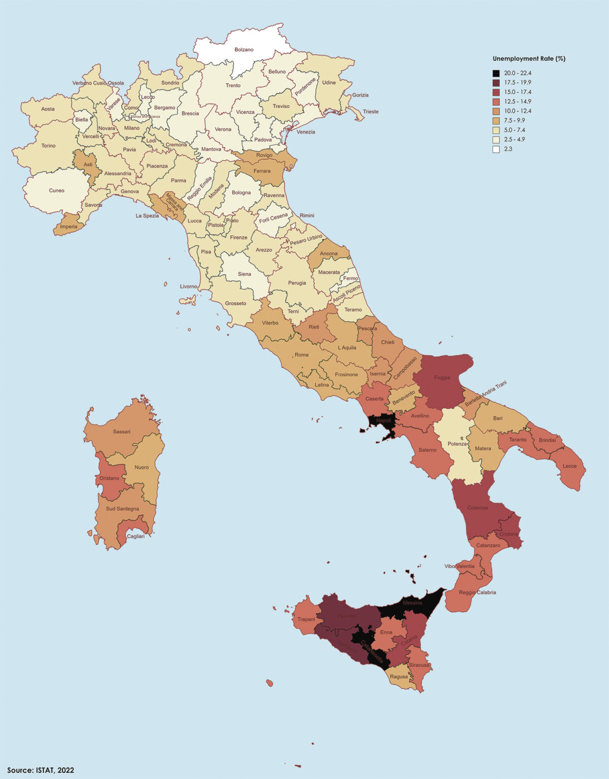 Unemployment in Italy - Vivid Maps