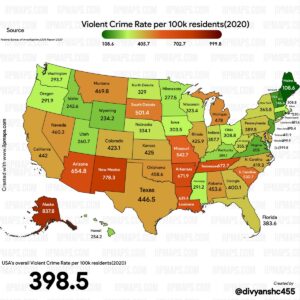 The Most and Least Dangerous States in the U.S. - Vivid Maps