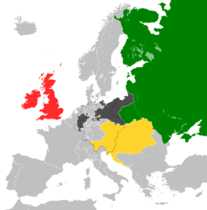 World map showing US alliances - Vivid Maps