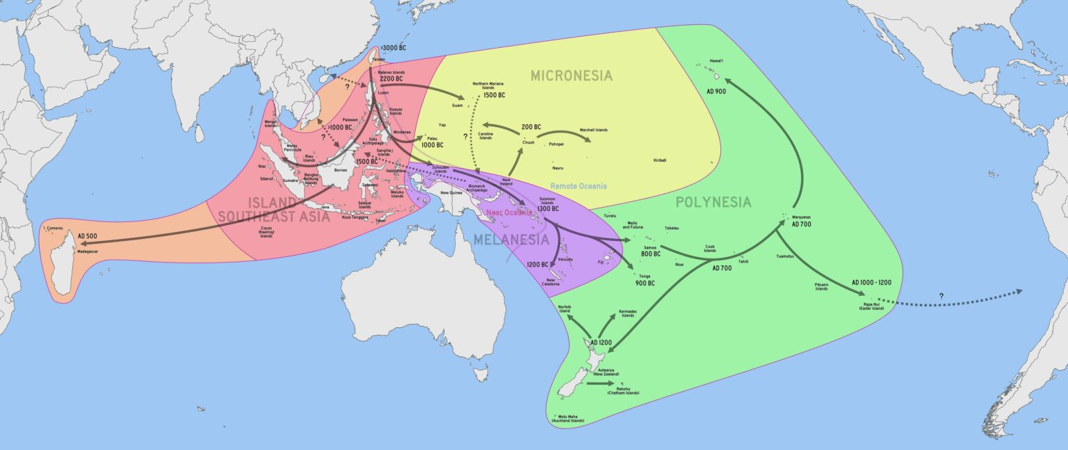 The Extent of the Austronesian Language Family - Vivid Maps
