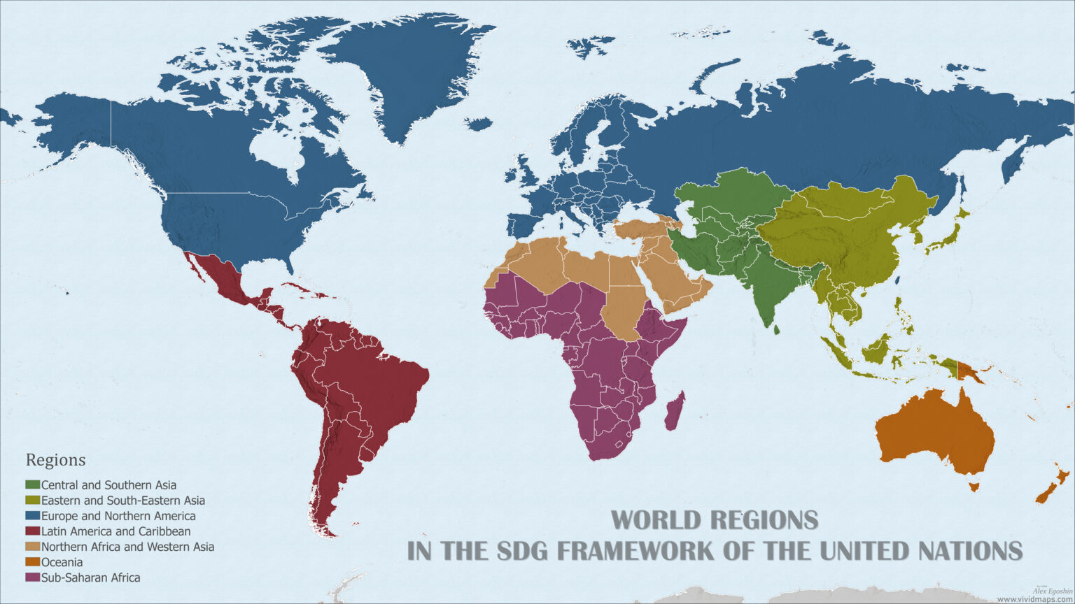 World Map Region Definitions - Vivid Maps