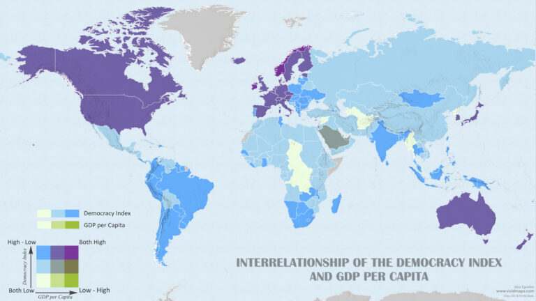 The Intrinsic Value of Democracy - Vivid Maps