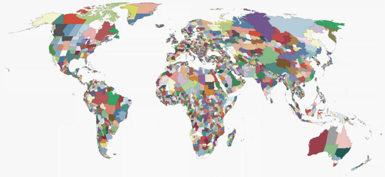 Exploring the World Map Divided into 804 Zones of 10 Million People ...