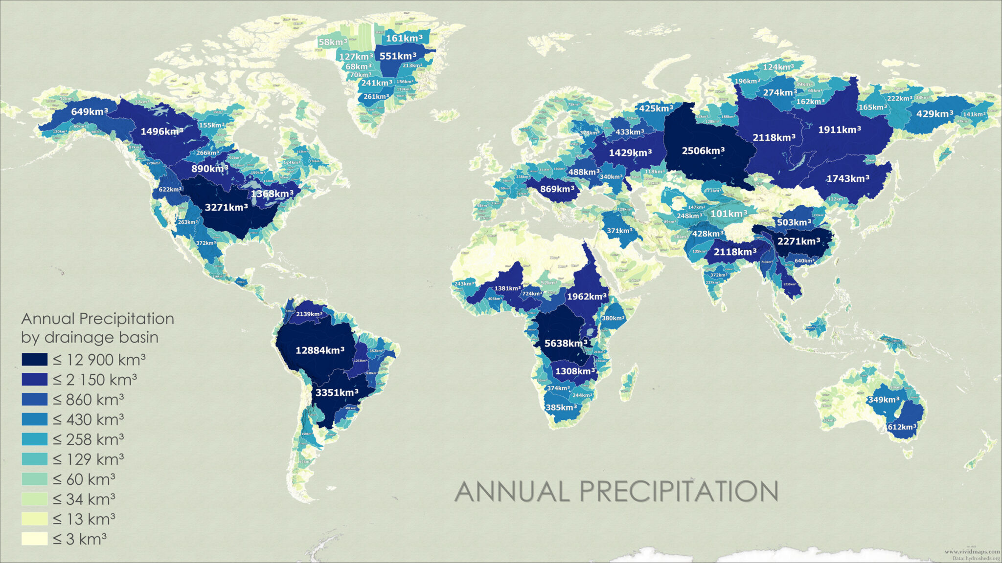 River Basins as Countries: A New World Map - Vivid Maps