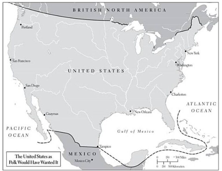President Polk's Vision: Reshaping the Map of the United States - Vivid ...