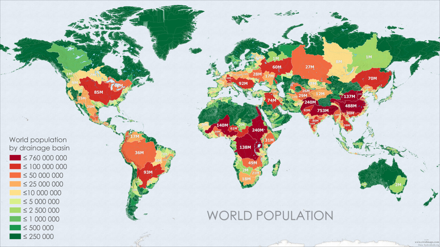 River Basins as Countries: A New World Map - Vivid Maps
